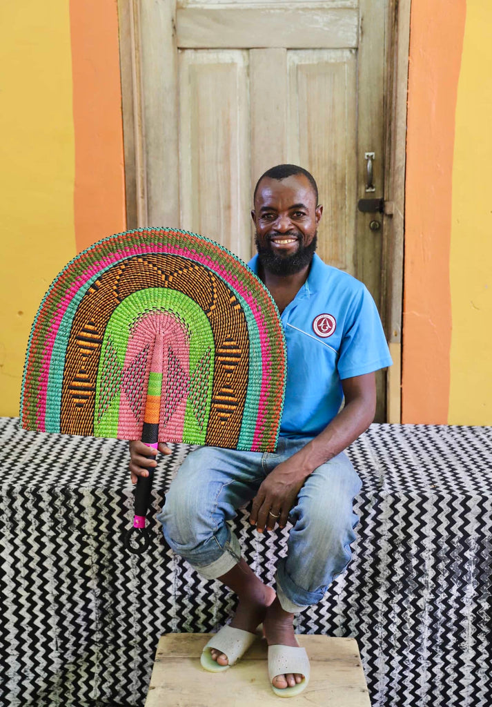 Woven Ghana Fans - Woven Straw Fans – The Baba Tree Basket Company