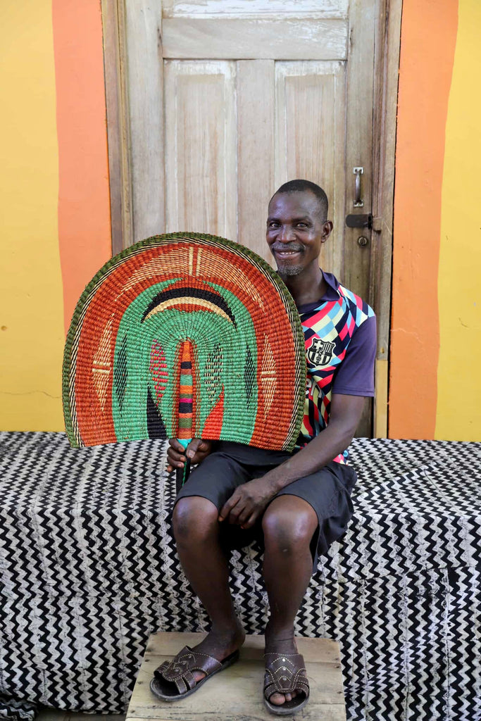 Woven Ghana Fans - Woven Straw Fans – The Baba Tree Basket Company