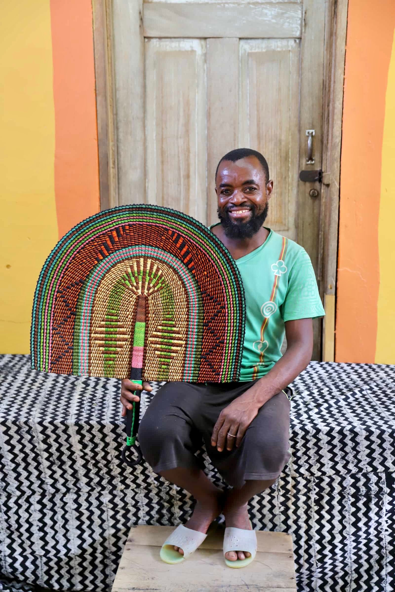 Woven Ghana Fans - Woven Straw Fans – The Baba Tree Basket Company