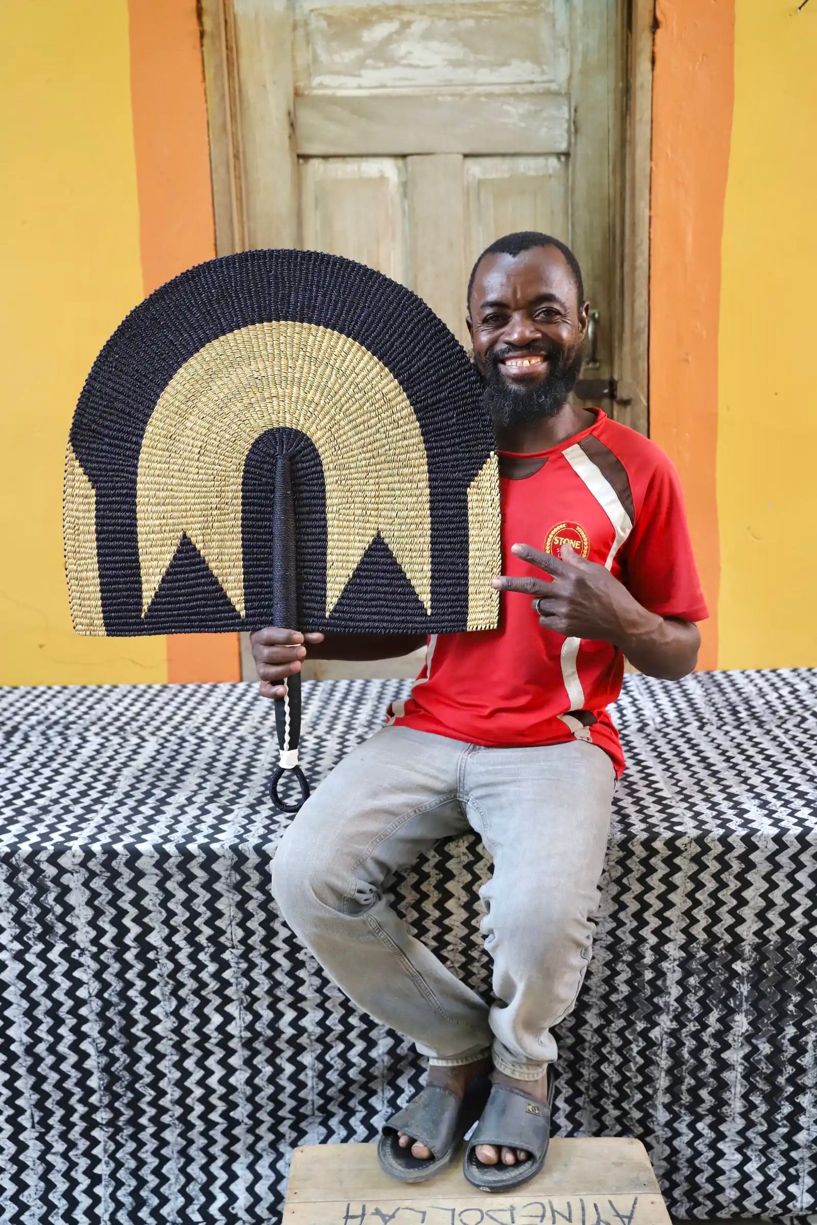 Woven Ghana Fans - Woven Straw Fans – The Baba Tree Basket Company