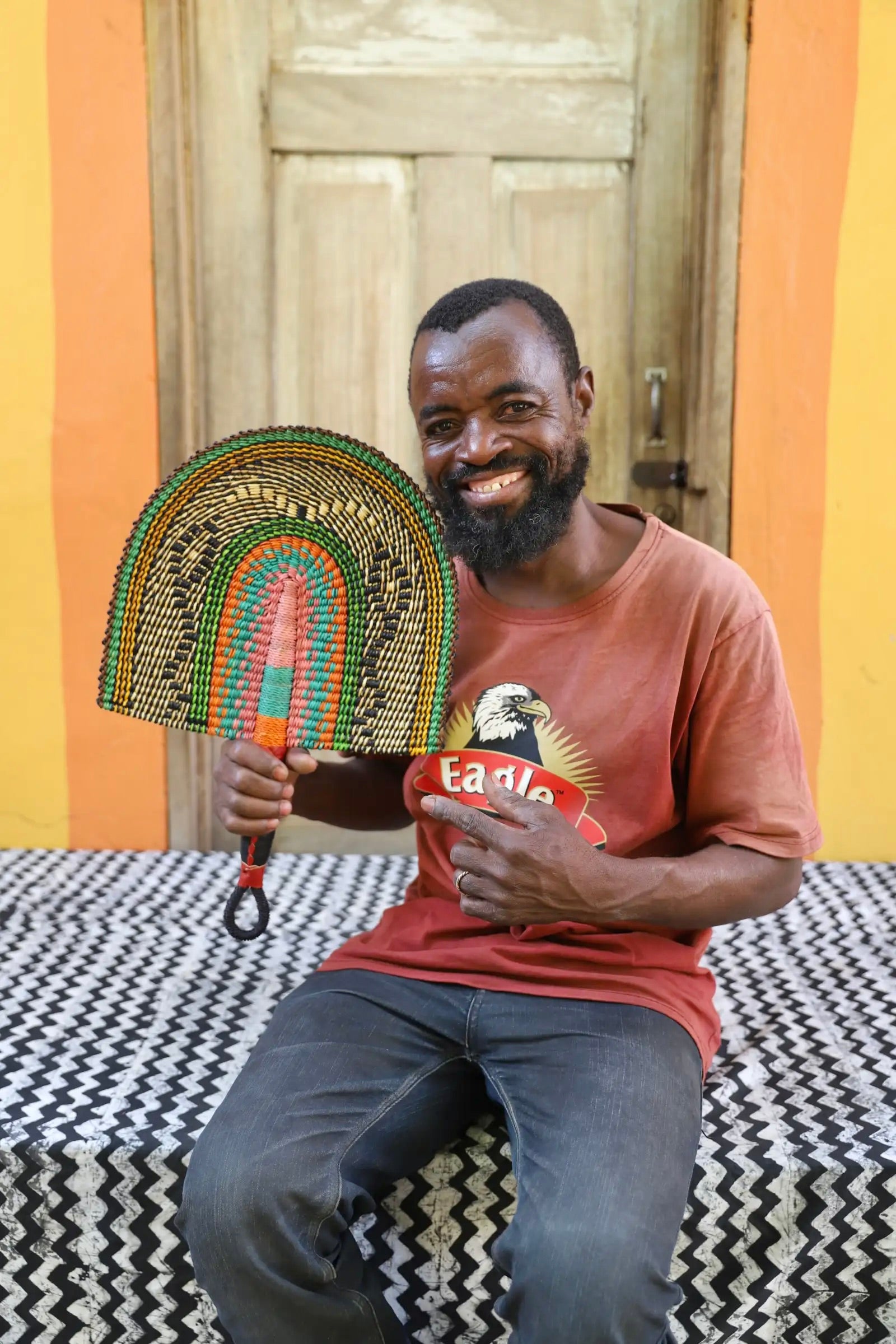 Woven Ghana Fans - Woven Straw Fans – The Baba Tree Basket Company